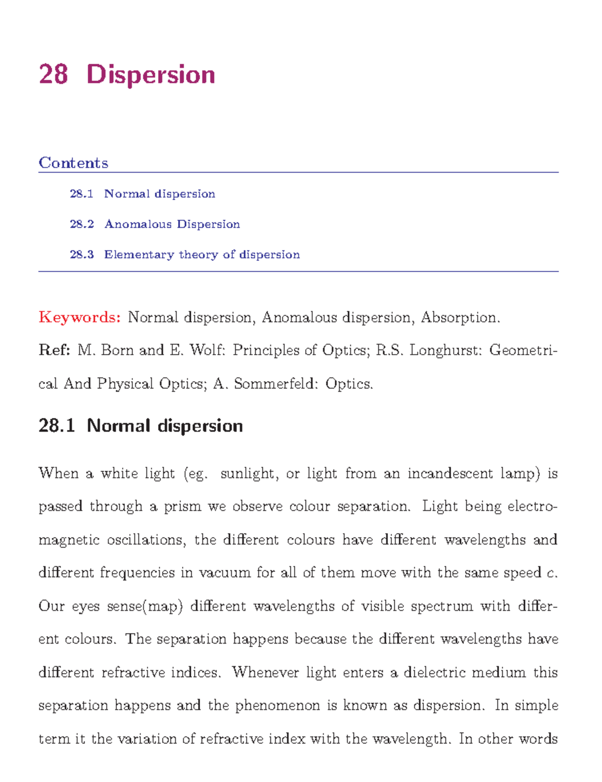 What Is Normal And Anomalous Dispersion