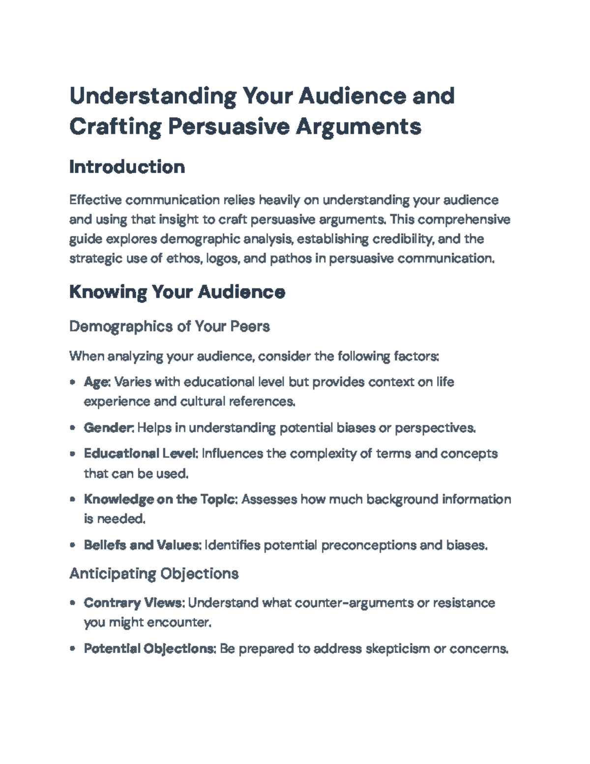 Understanding Your Audience: Essentials for Persuasive Communication ...