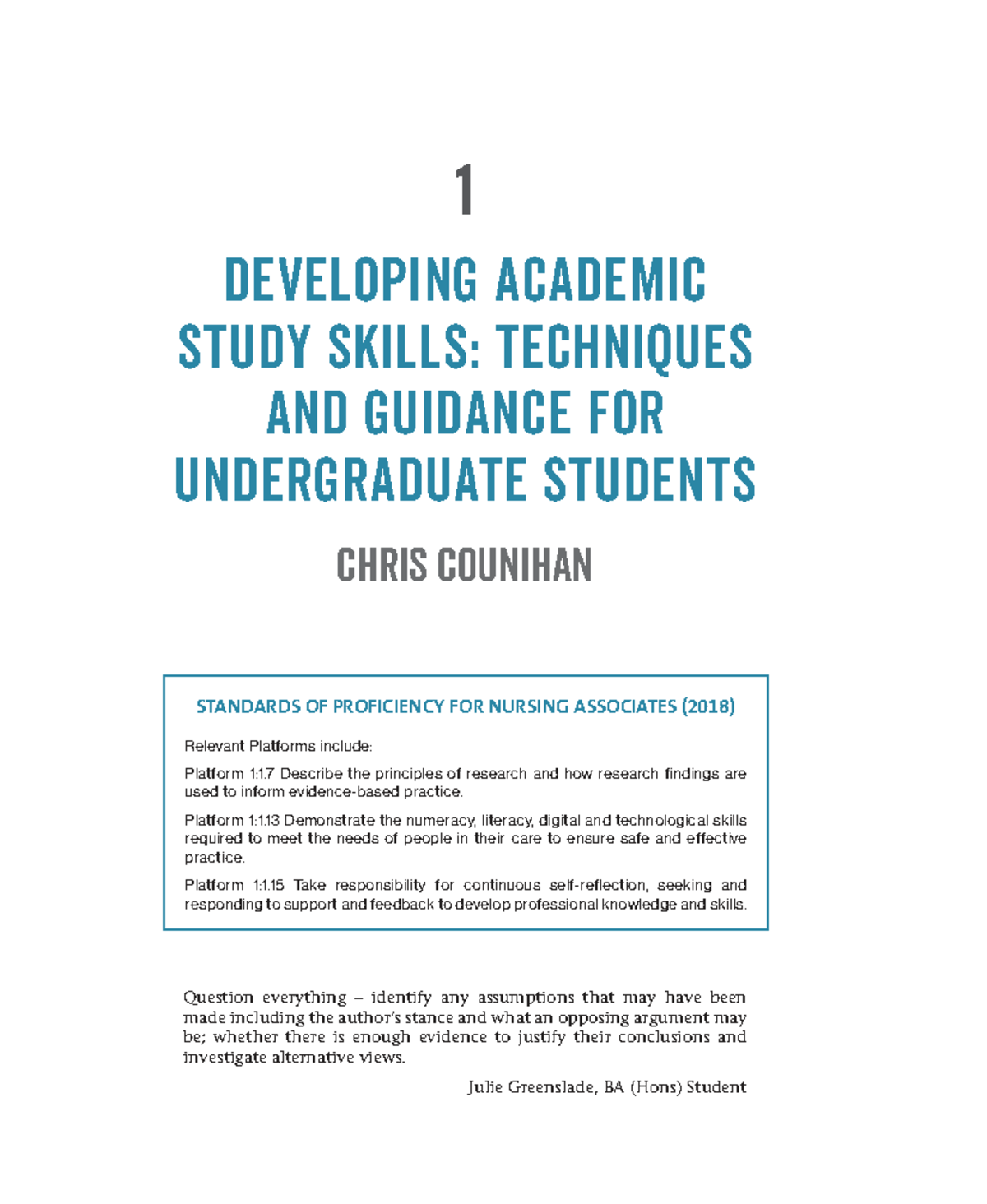 Developing Academic Study Skills for Nursing Associates (NUR 101) - Studocu