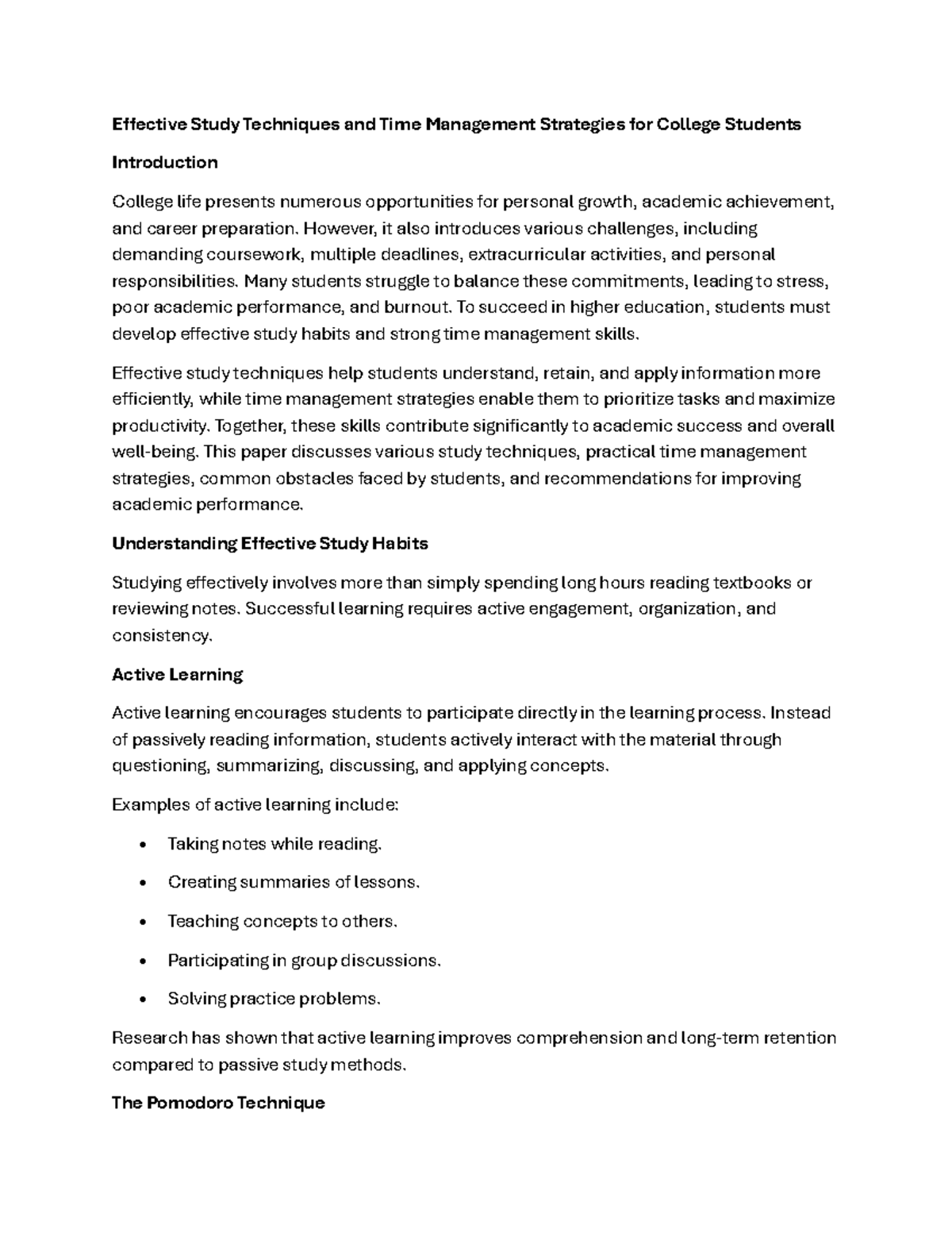 Effective Study Techniques & Time Management Strategies for College ...