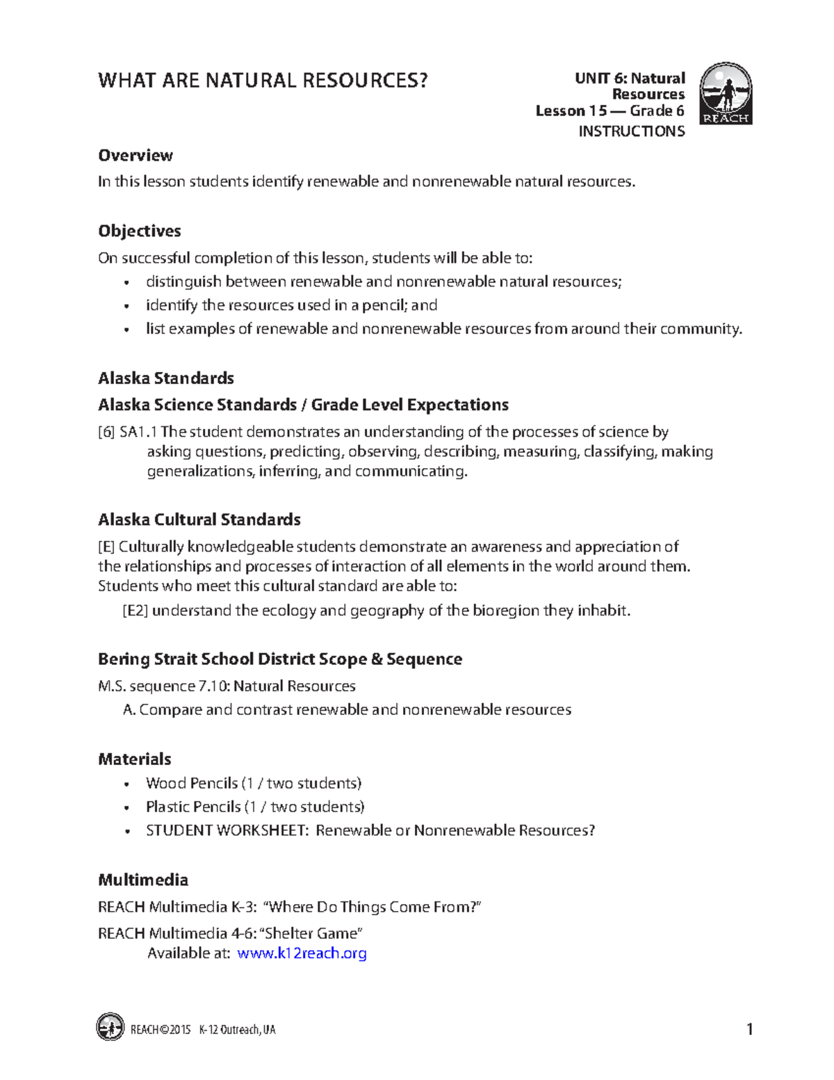 Lesson 15 - Grade 6: Understanding Natural Resources and Their Types ...