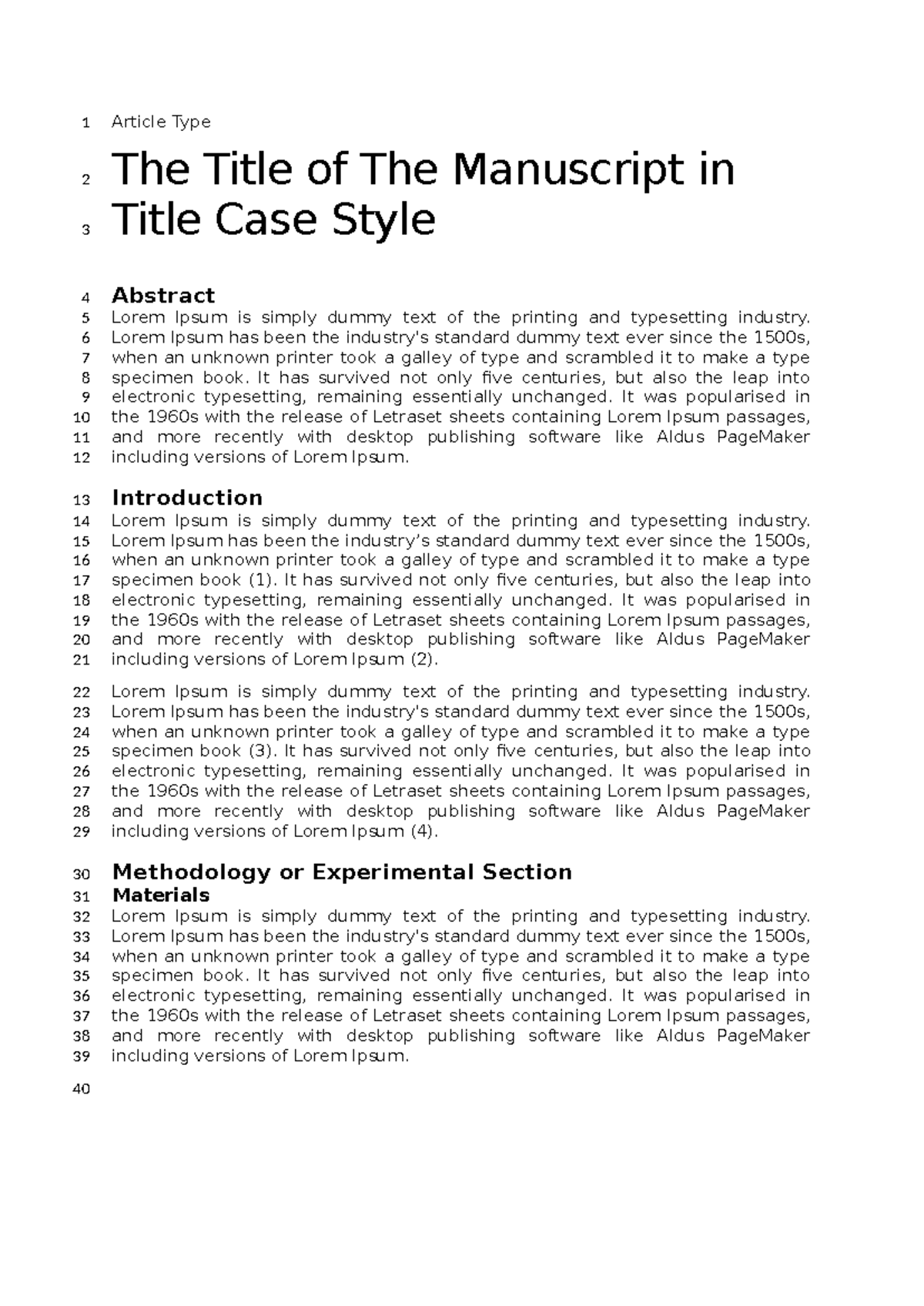 UKOM Article: Manuscript Title in Title Case Style - Studocu