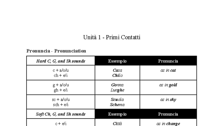 Italian Exam Notes (Course Code: 1 Primi C) - Summary of Chapters 1-7 ...