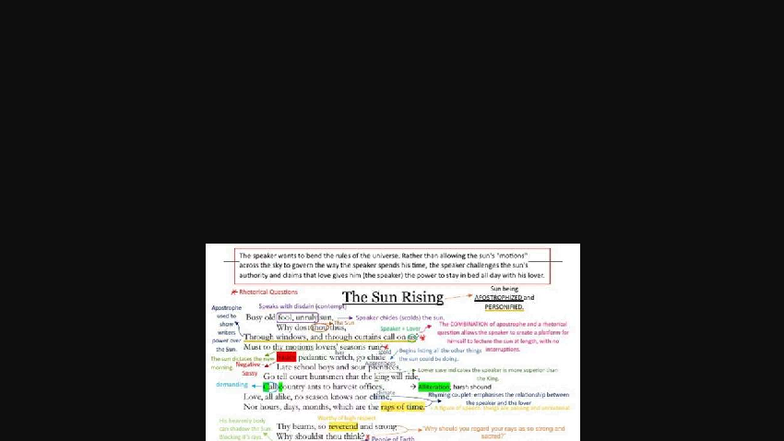 DOC 2 - Poetry Analysis: "The Sun Rising" by John Donne - Studocu