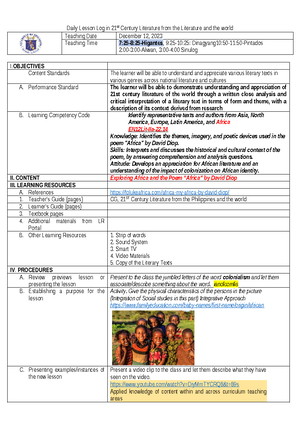 Grade 11 Teaching Guide Sample - Teaching Guide in Catch-Up Friday ...