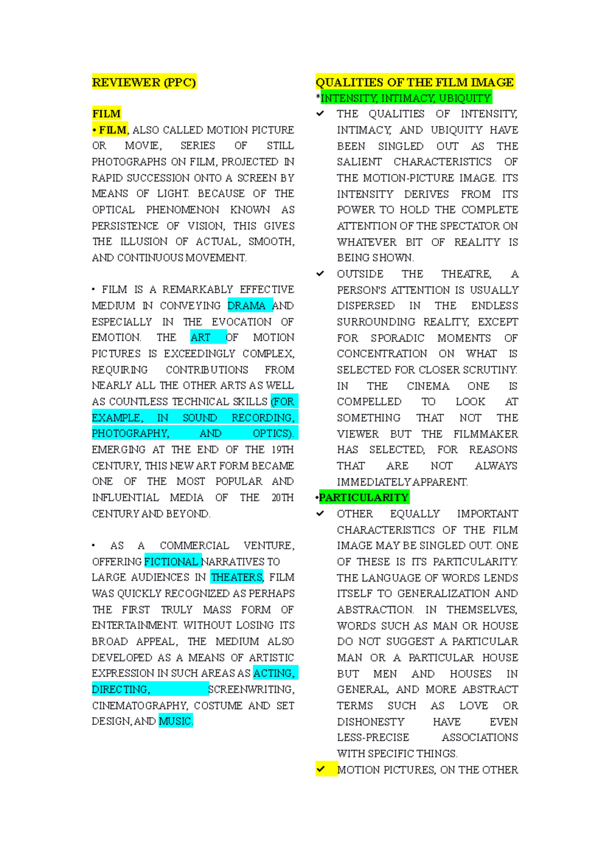 Reviewer-PPC - PPC - REVIEWER (PPC) FILM • FILM, ALSO CALLED MOTION ...