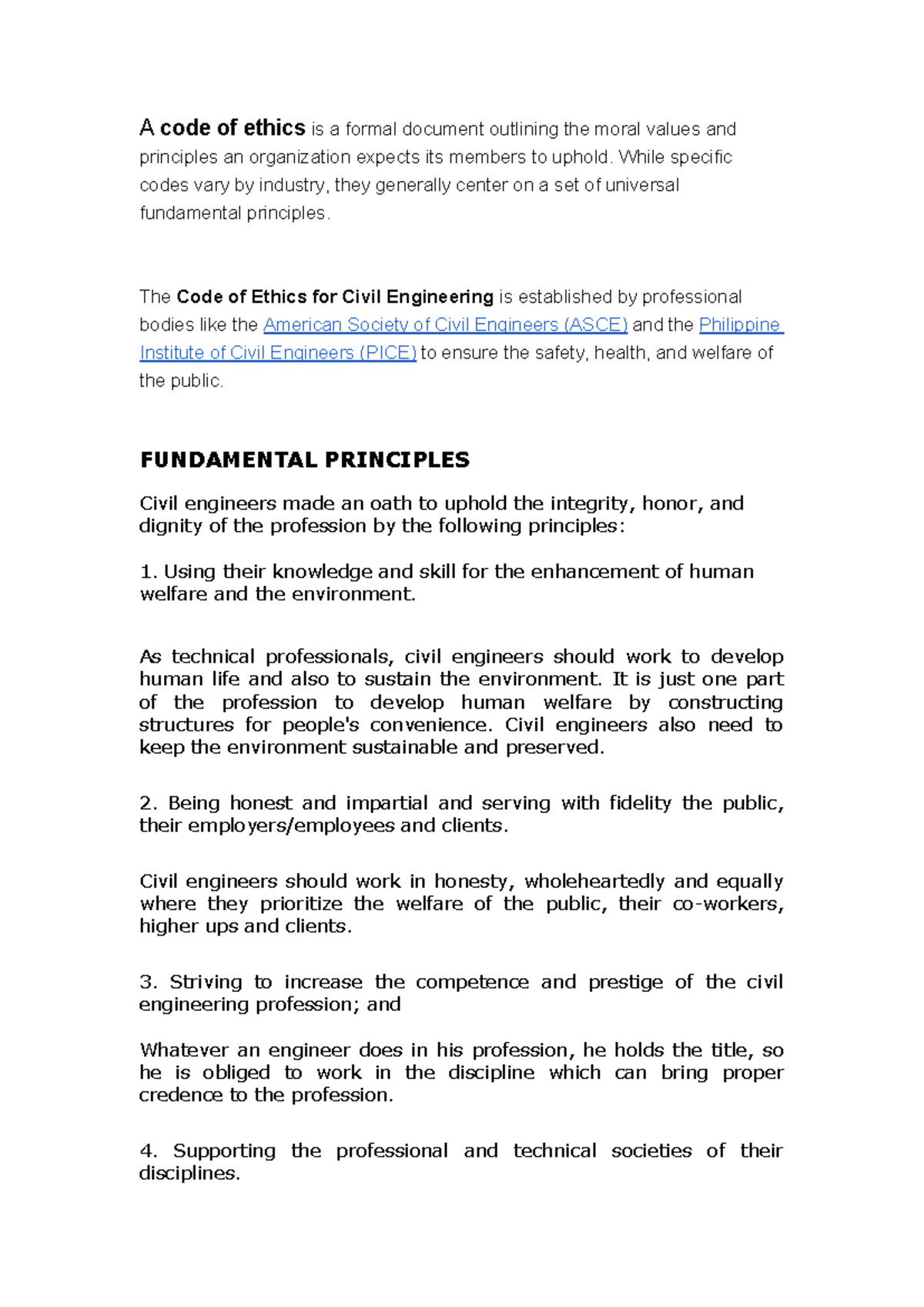 Fundamental Principles & Guidelines of the Code of Ethics (CE 112921 ...