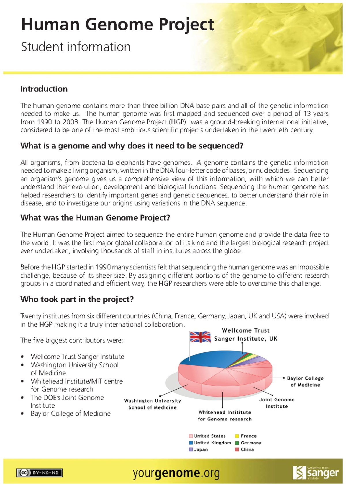 Human Genome Project Overview: Key Insights & Major Contributions - Studocu