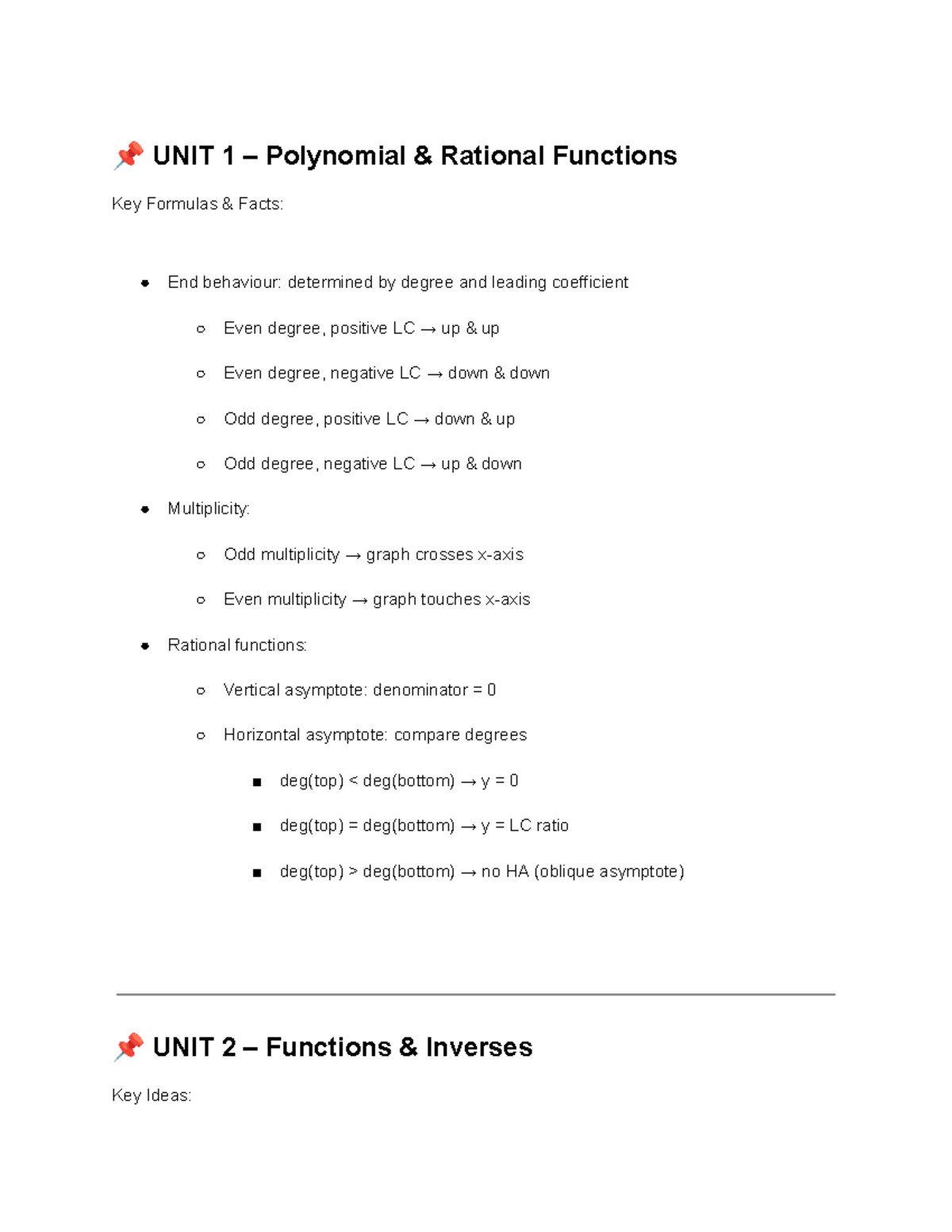 Math 101: Key Formulas & Concepts for Polynomial, Exponential, and Trig ...