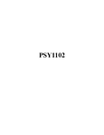 PSY1102 - uOttawa - Introduction to Psychology: Applications - Studocu