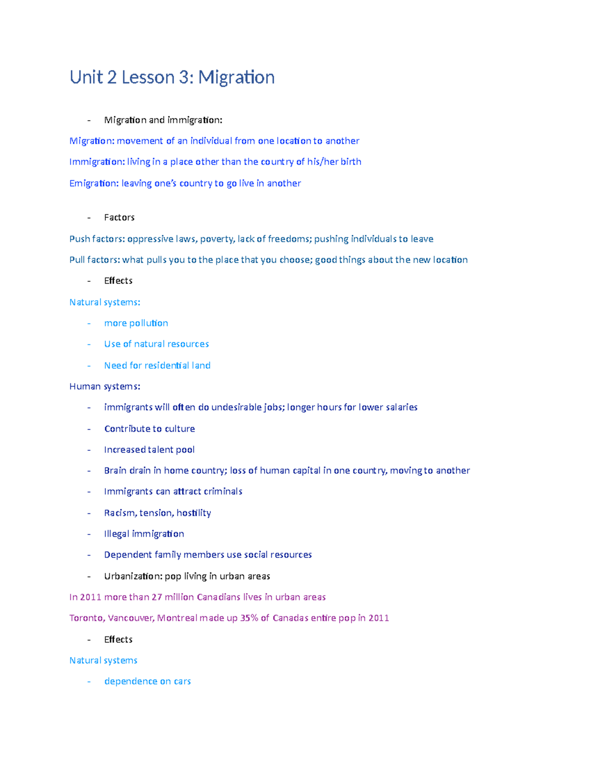 CGW4U: Unit 2 Lesson 3 - Migration Overview and Key Concepts - Studocu