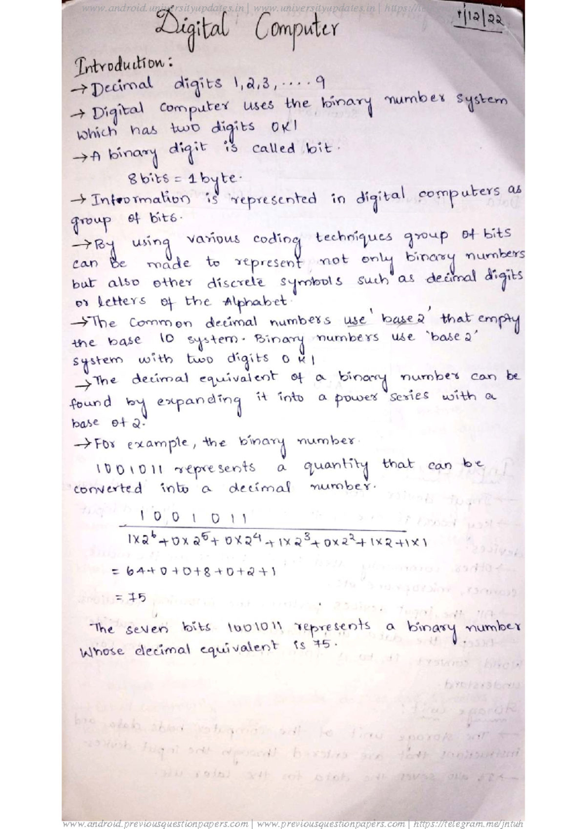 COA101 Digital Computer Organization: Unit 1 Comprehensive Notes - Studocu