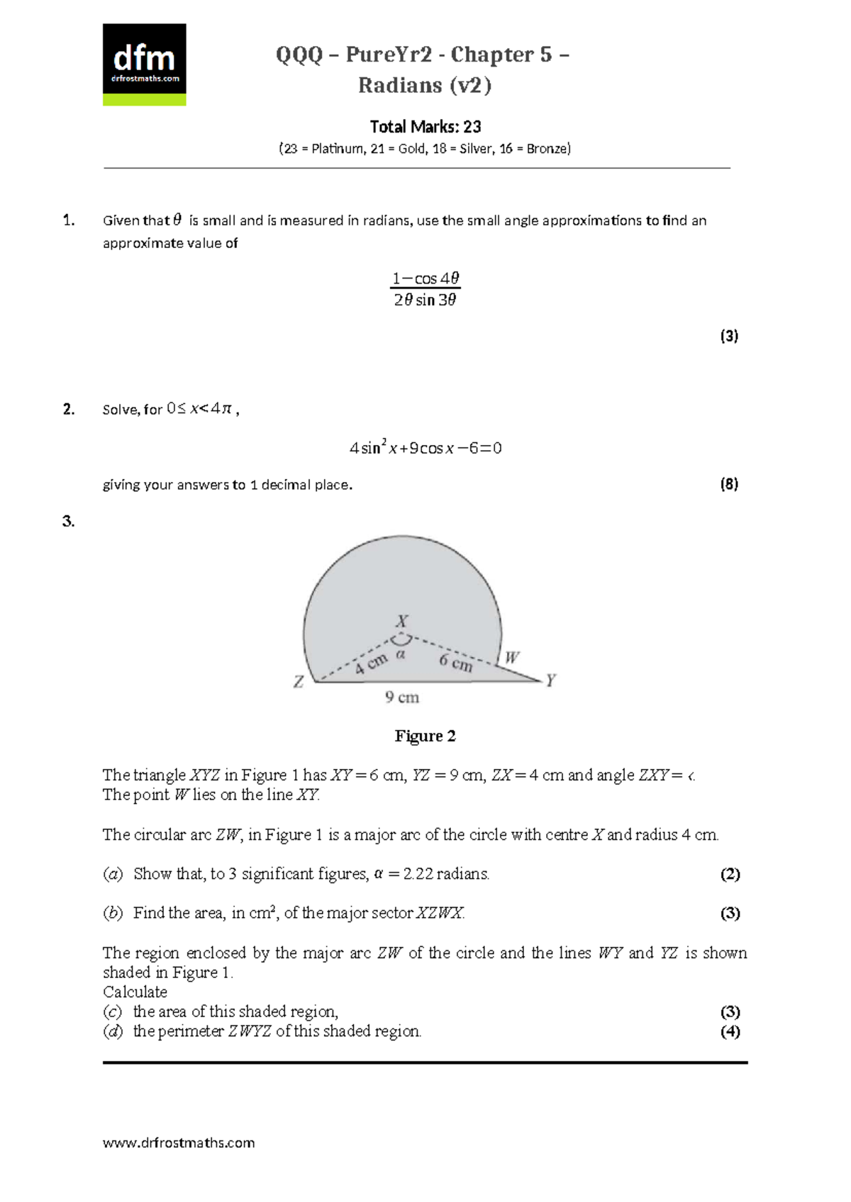 PureYr2 Chapter 5 Radians - Work Solutions and Approximations - Studocu