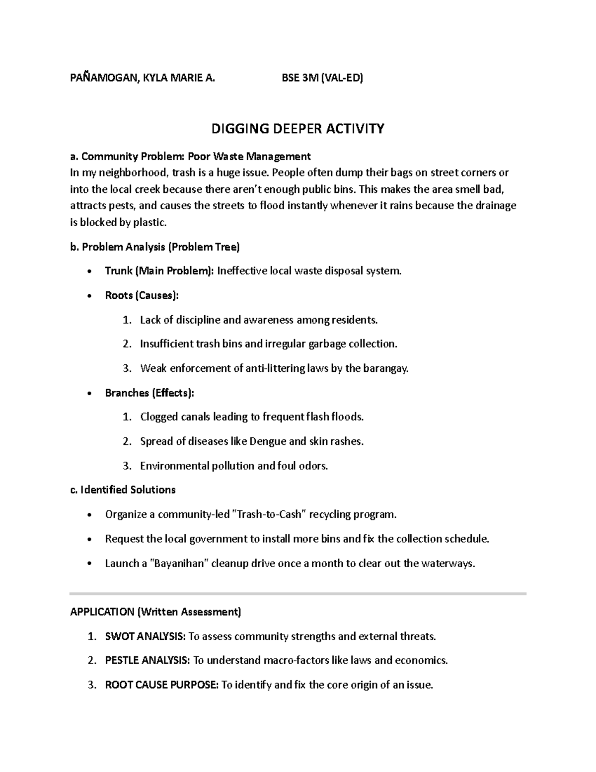 BSE 3M Digging Deeper Activity: Addressing Waste Management Issues ...