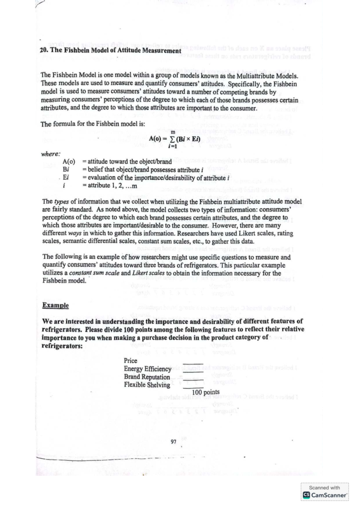 20. The Fishbein Model of Attitude Measurement - 20. The Fishbein Model ...