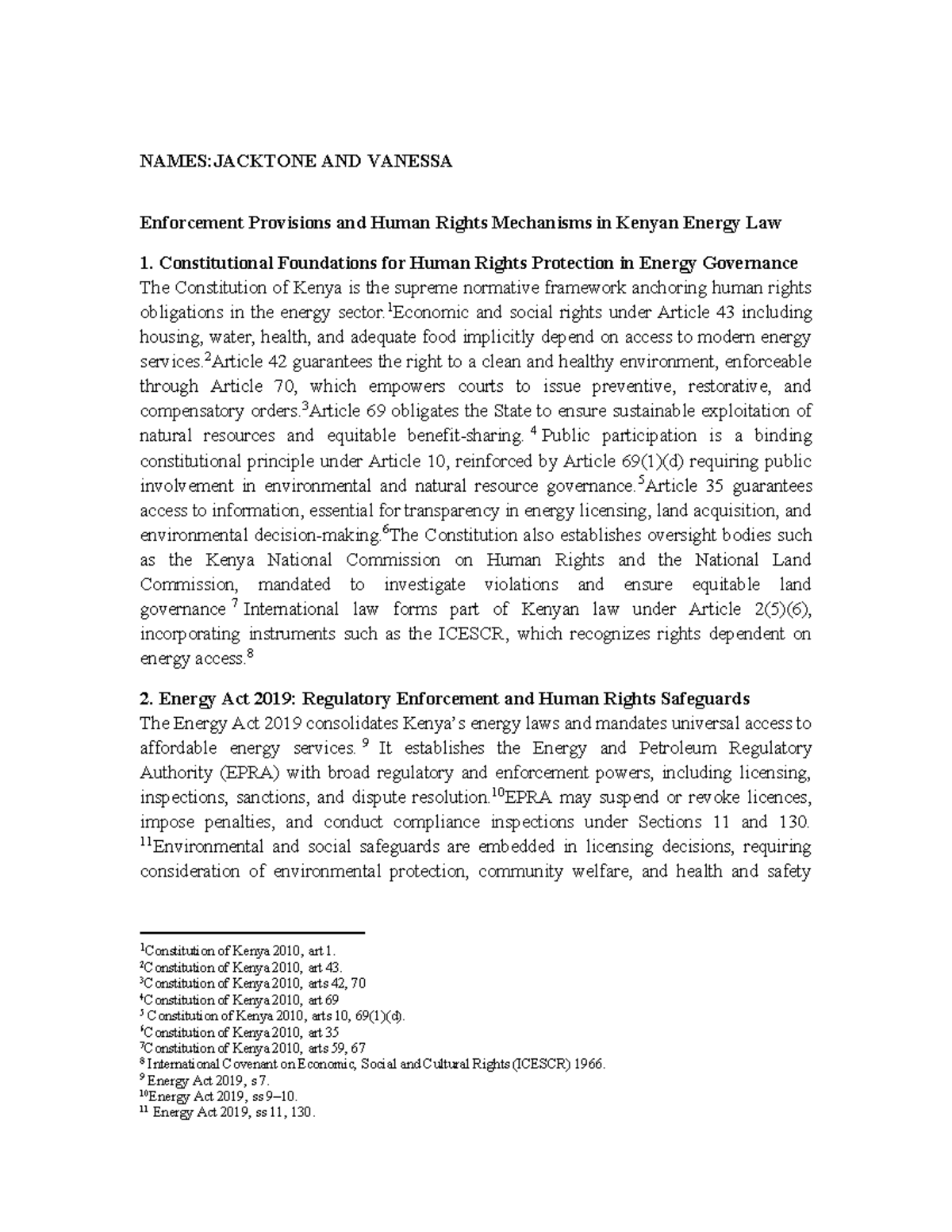 Kenyan Energy Law: Enforcement Provisions & Human Rights Mechanisms ...