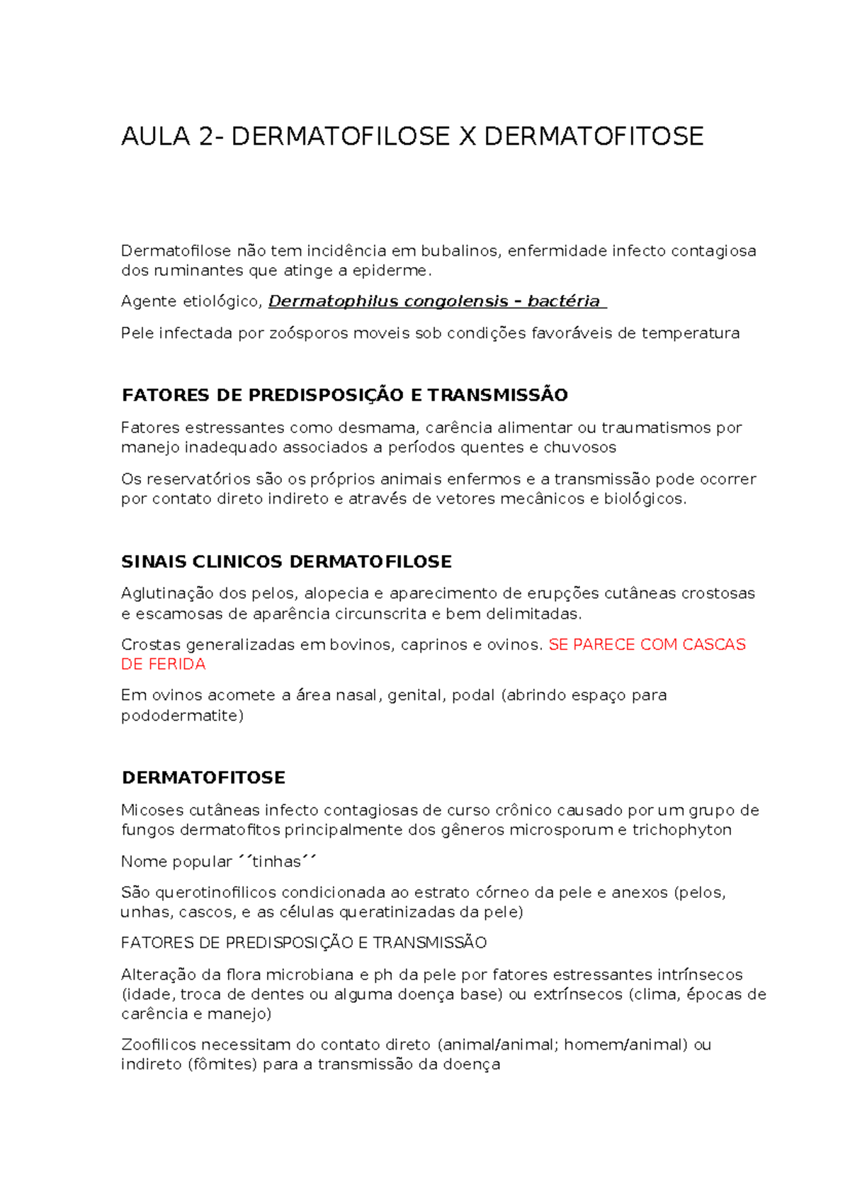 AULA 2: Dermatofilose e Dermatofitose – Estudo de Doenças Cutâneas ...