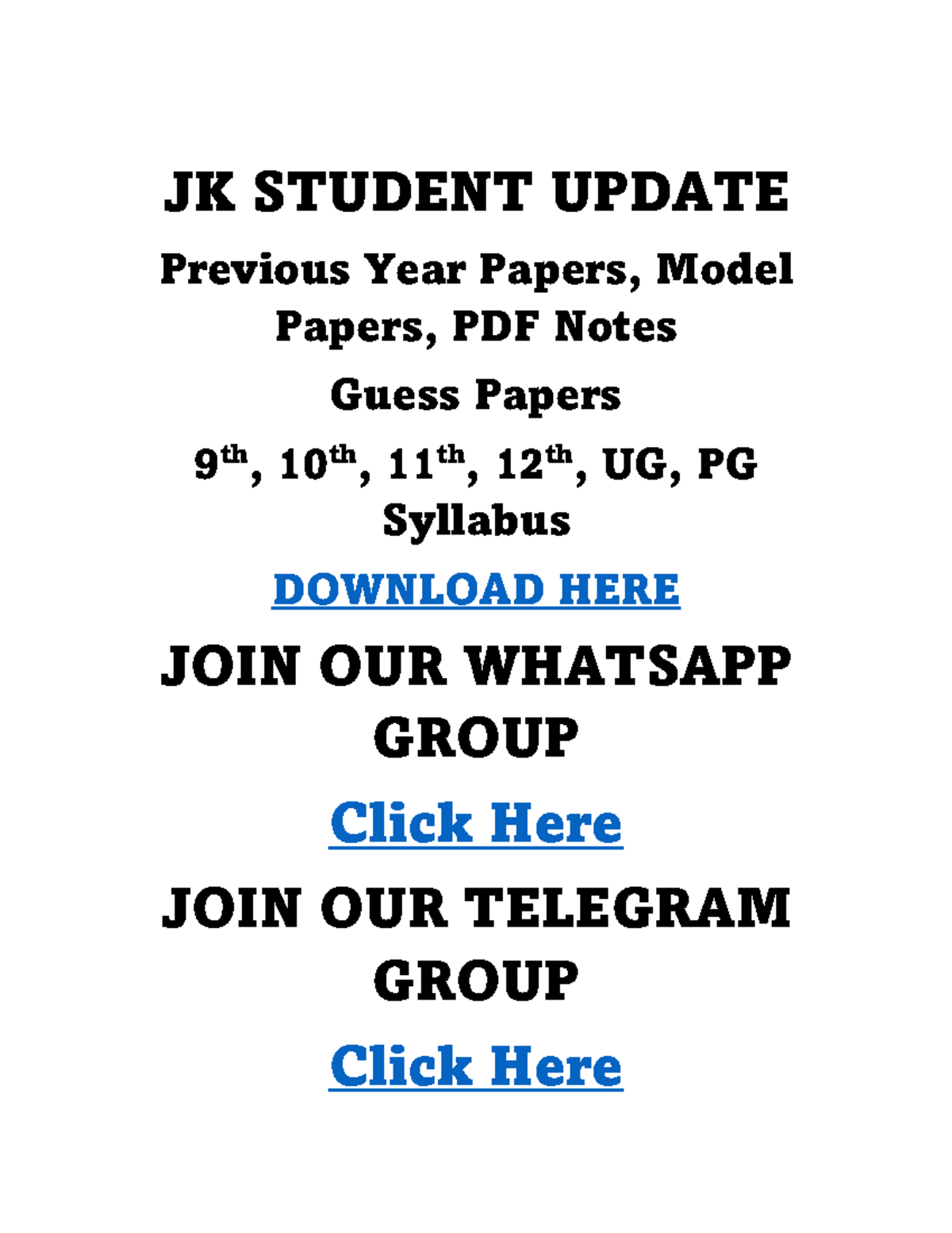 ECS - JK Student Update: Previous Papers, Notes & Resources - Studocu