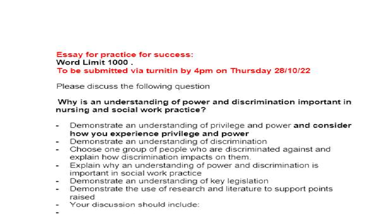 Social Work Insights: Privilege, Power, and Discrimination Assessment ...