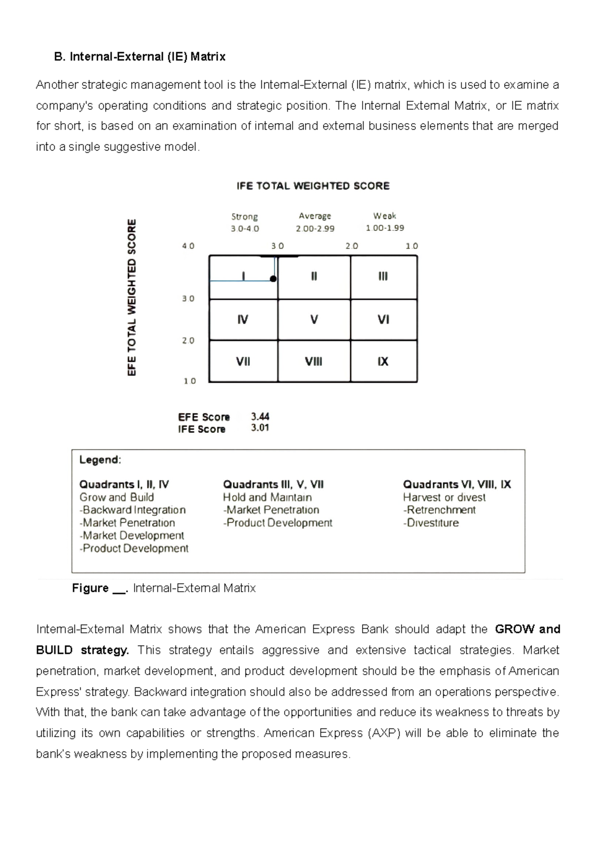 IE and Grand Matrix - B. Internal-External (IE) Matrix Another ...