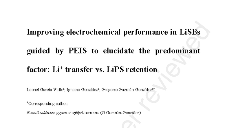 Improving Electrochemical Performance in LiSBs: Transfer vs. LiPS ...