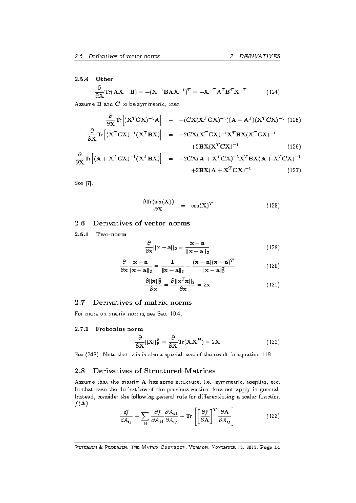 Matrix Operations 2 - Lecture Notes on Derivatives and Inverses - Studocu