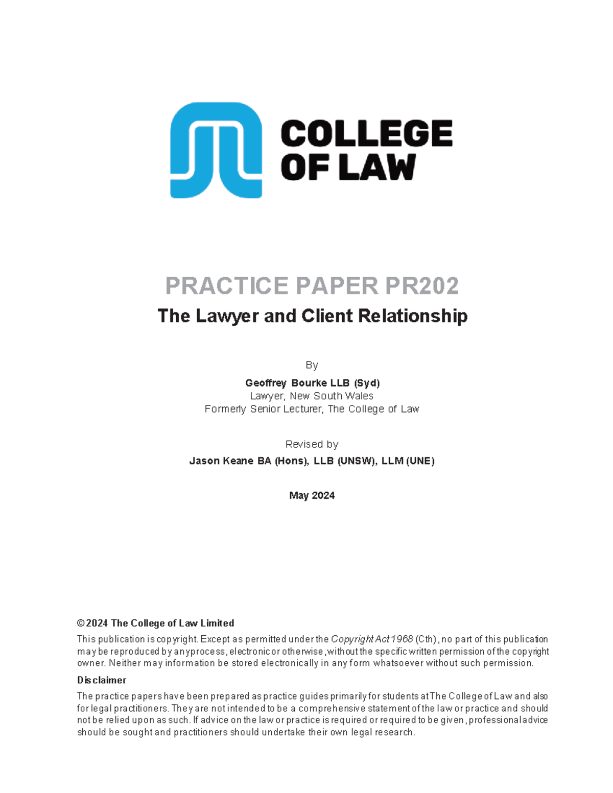 PR202 Final Exam: The Lawyer and Client Relationship Insights - Studocu