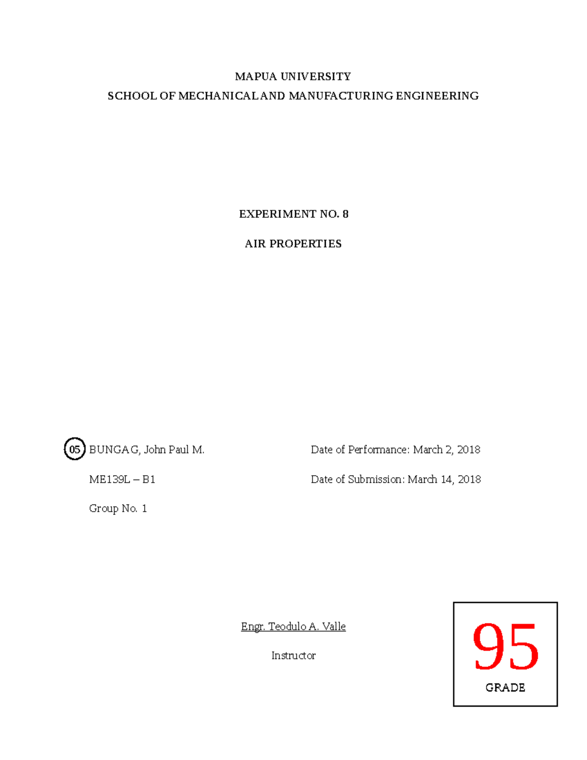 Experiment 8 - Laboratory Report - MAPUA UNIVERSITY SCHOOL OF ...