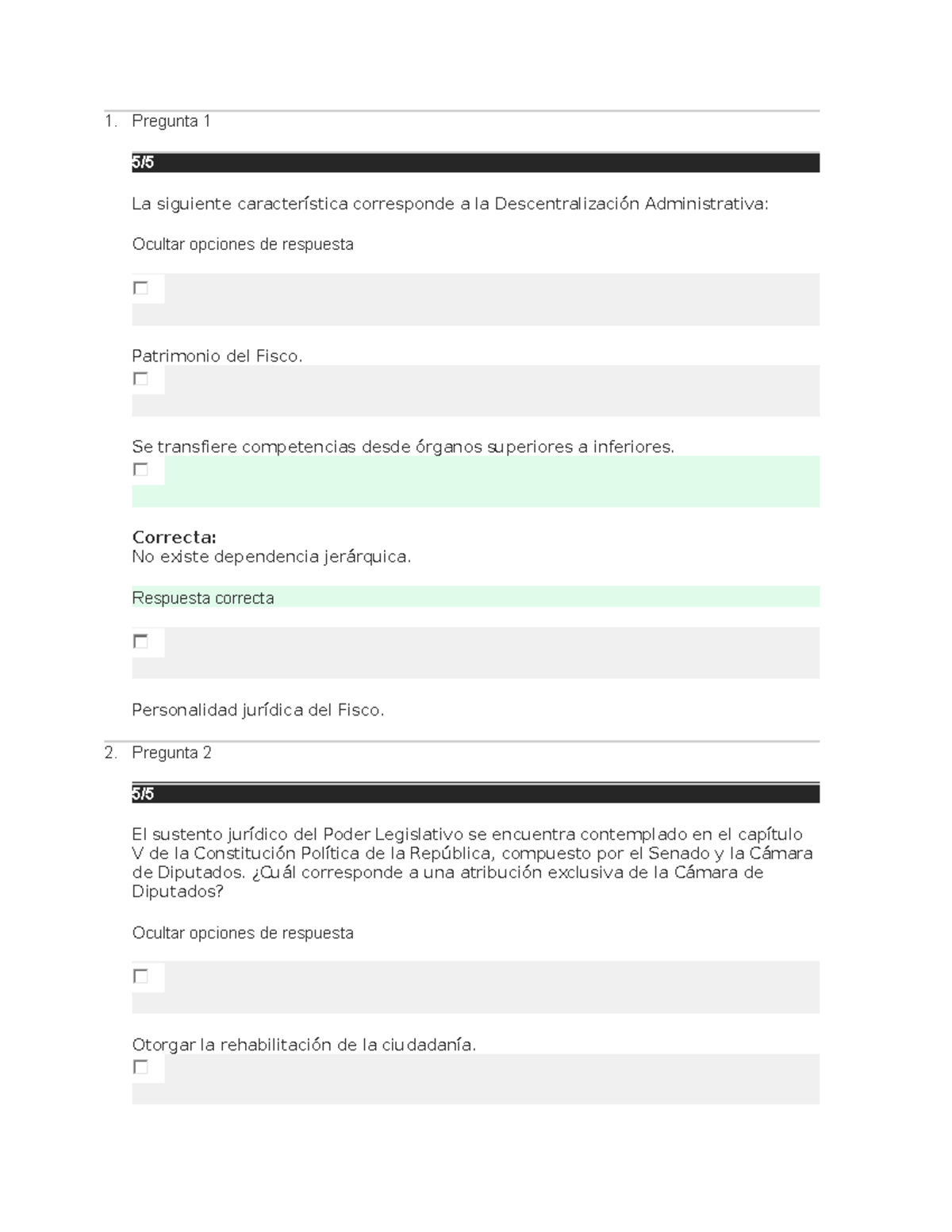 Examen de Administración Pública - Preguntas y Respuestas Clave - Studocu