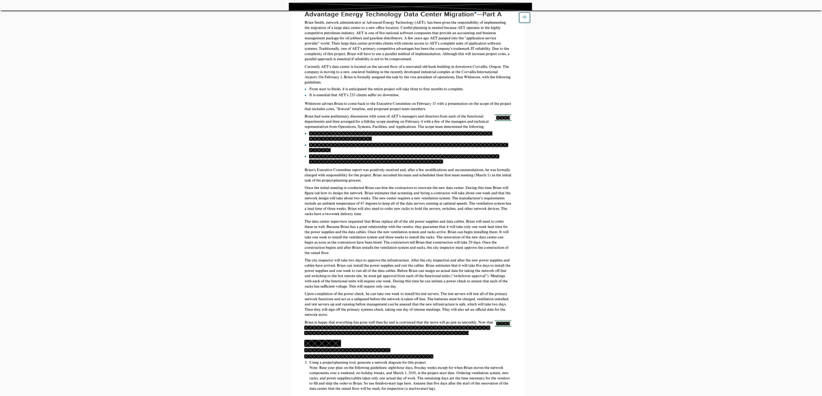 AET Data Center Migration Project Plan - Part A Overview - Studocu