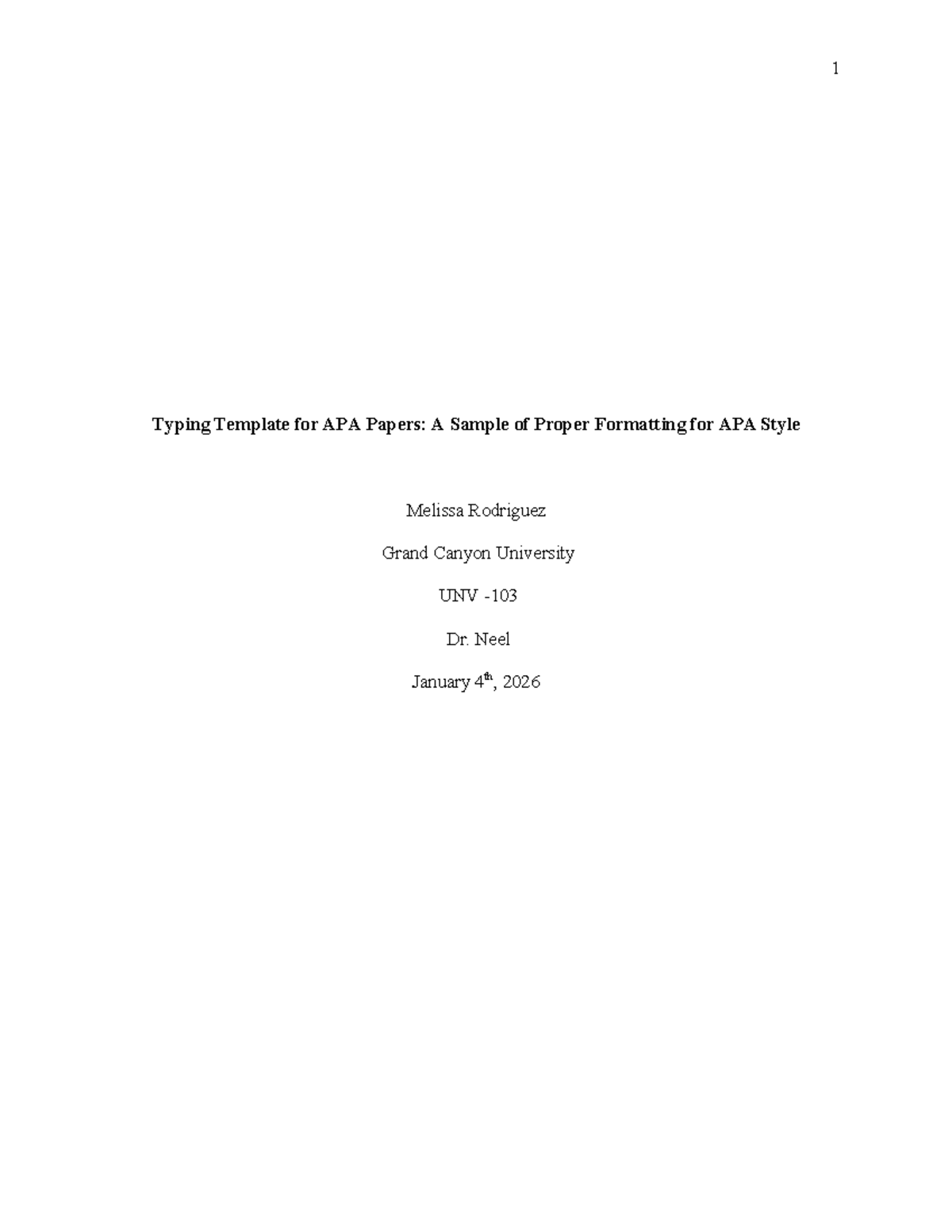 APA Formatting Guide: Template & Reflection on Academic Journey - Studocu