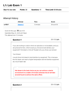 Lab exam 7 micro - lab exam 7 - L7: Lab Exam 7 Due No due date Points ...