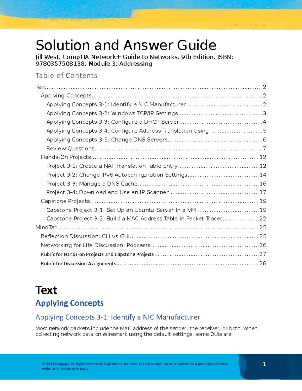 CompTIA Network+ (Net+ 9e) Module 3: Addressing Solutions Guide - Studocu