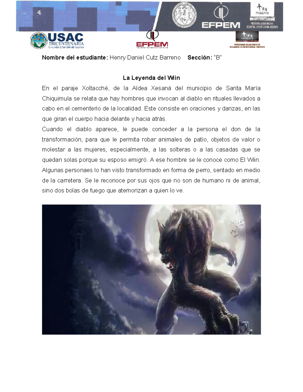 La Leyenda del Wiin: Mitos y Realidades en Xoltacché - Studocu