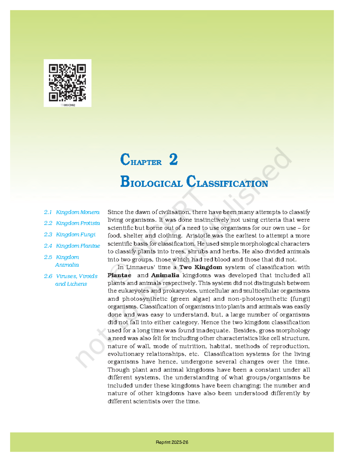 Kebo102 - Chapter 2: Biological Classification in Biology - Studocu