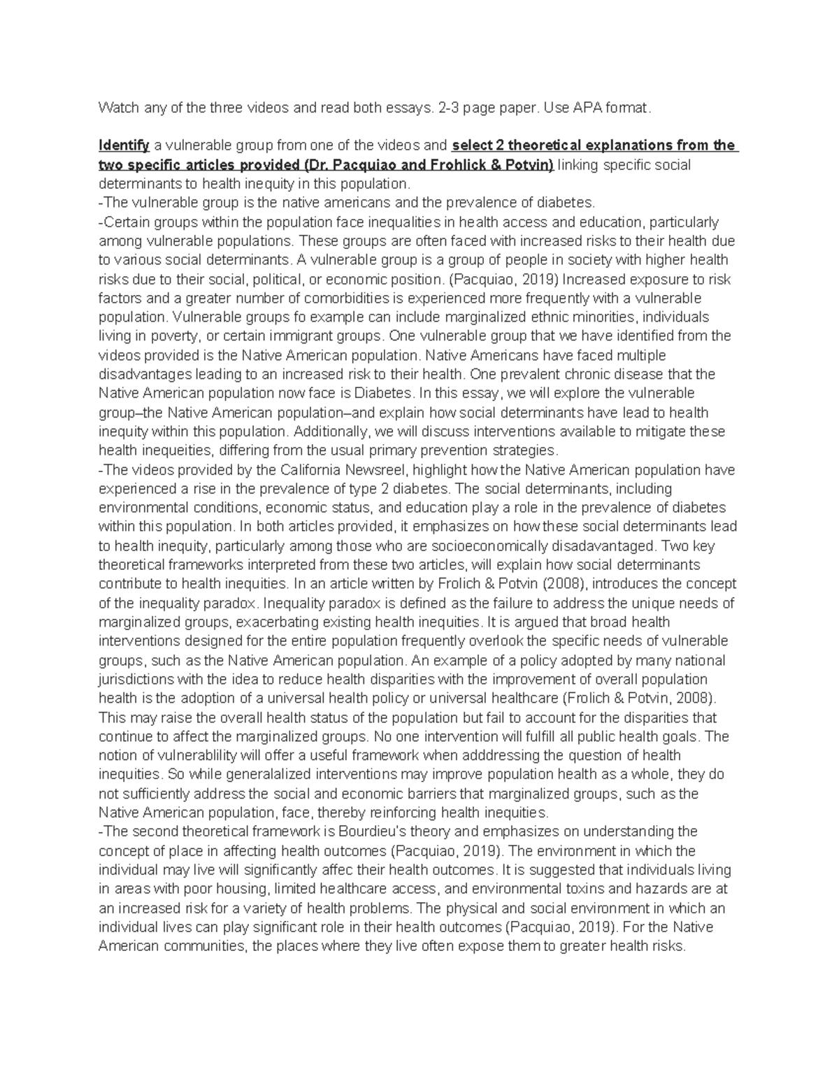 Native American Health Inequities: Diabetes & Social Determinants (HSC ...