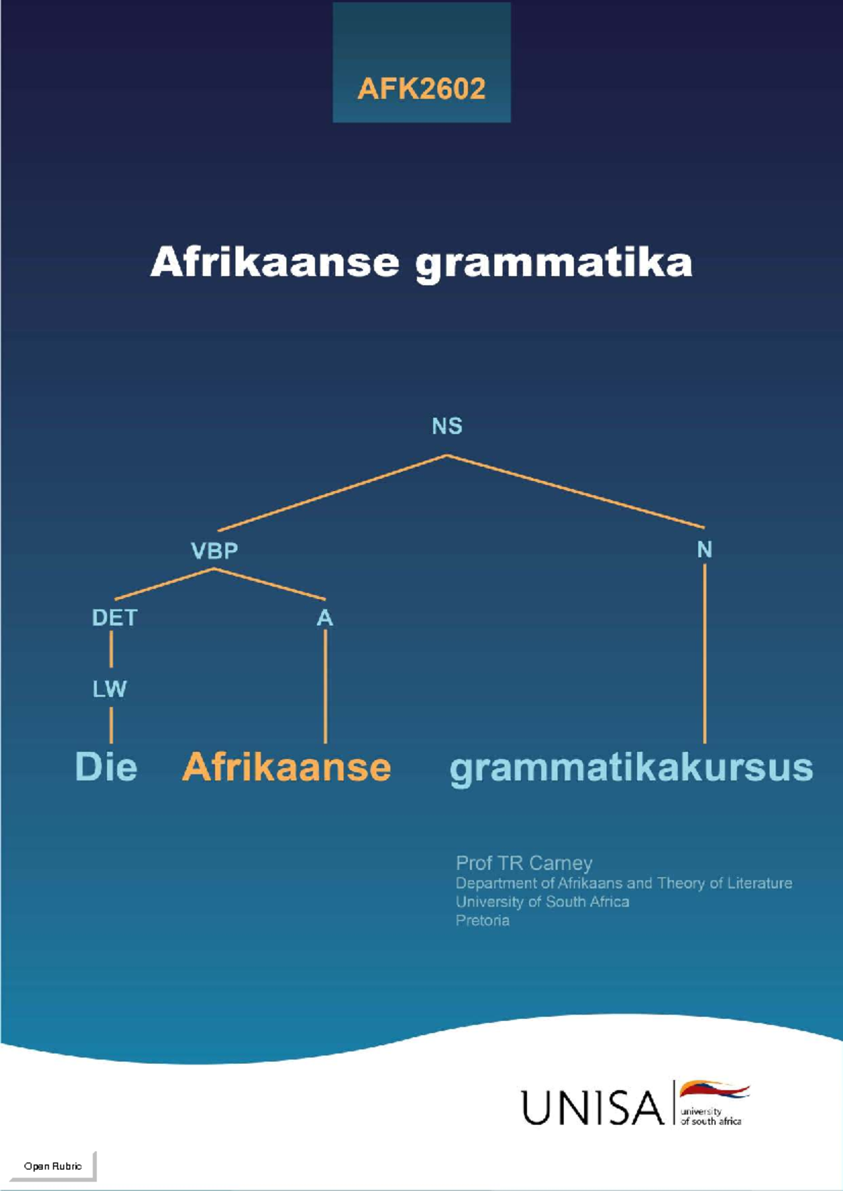 BLYKIE: LES 5 - OPBOU VAN SINNE IN AFRIKAANS GRAMMATIKA - Studocu