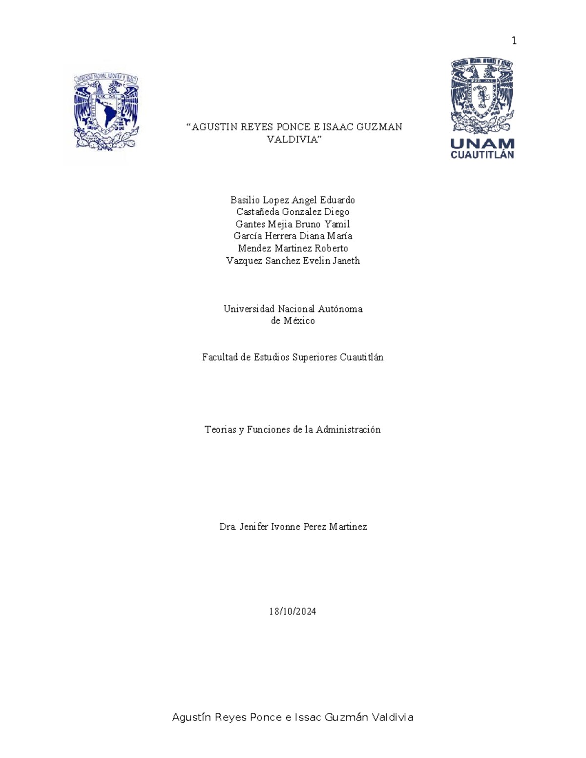 Agustin Reyes Ponce e Isaac Guzman Valdivia - “AGUSTIN REYES PONCE E ...