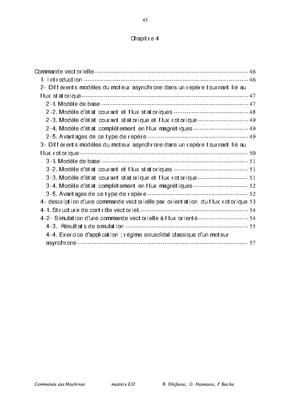 Chapitre 4 : Commande Vectorielle des Machines Asynchrones - Mastère ...