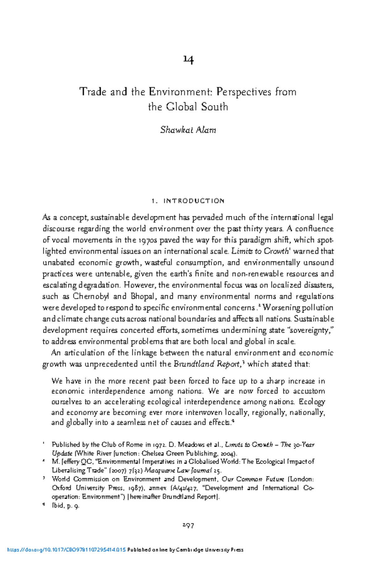 Trade and the Environment: Insights from the Global South - Studocu