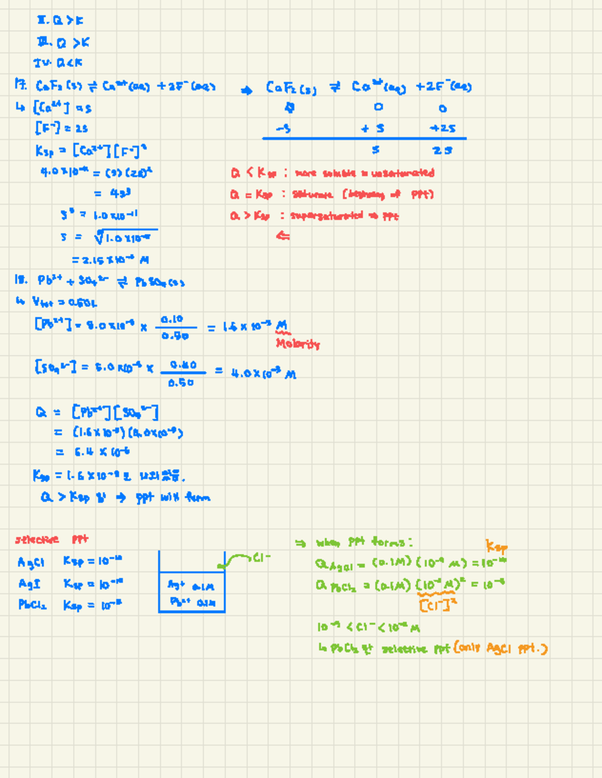 Chem Equilibrium 3 - Class Notes on Solubility and Ksp - Studocu