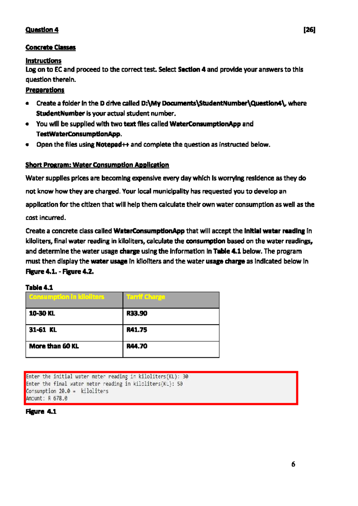 Concrete Classes 2023 B: Water Consumption Application Instructions ...