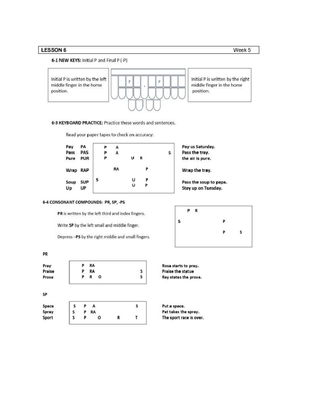 Lesson 6 (Week 5) - Initial & Final P Position with Activities - Studocu