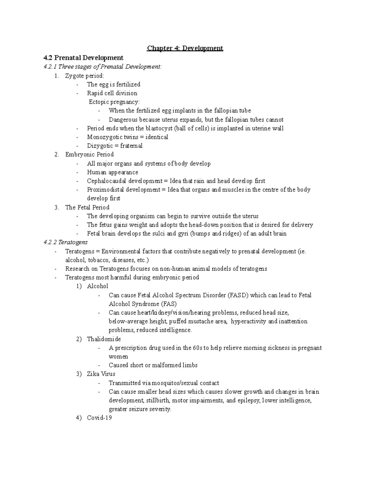 PSY 1102 Chapter 4, 10, 12: Development, Intelligence, and Personality ...