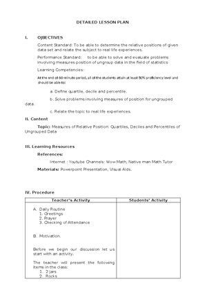 SEMI Detailed Lesson PLAN -SMAW 9 - Address: Contact No.: Email Address ...