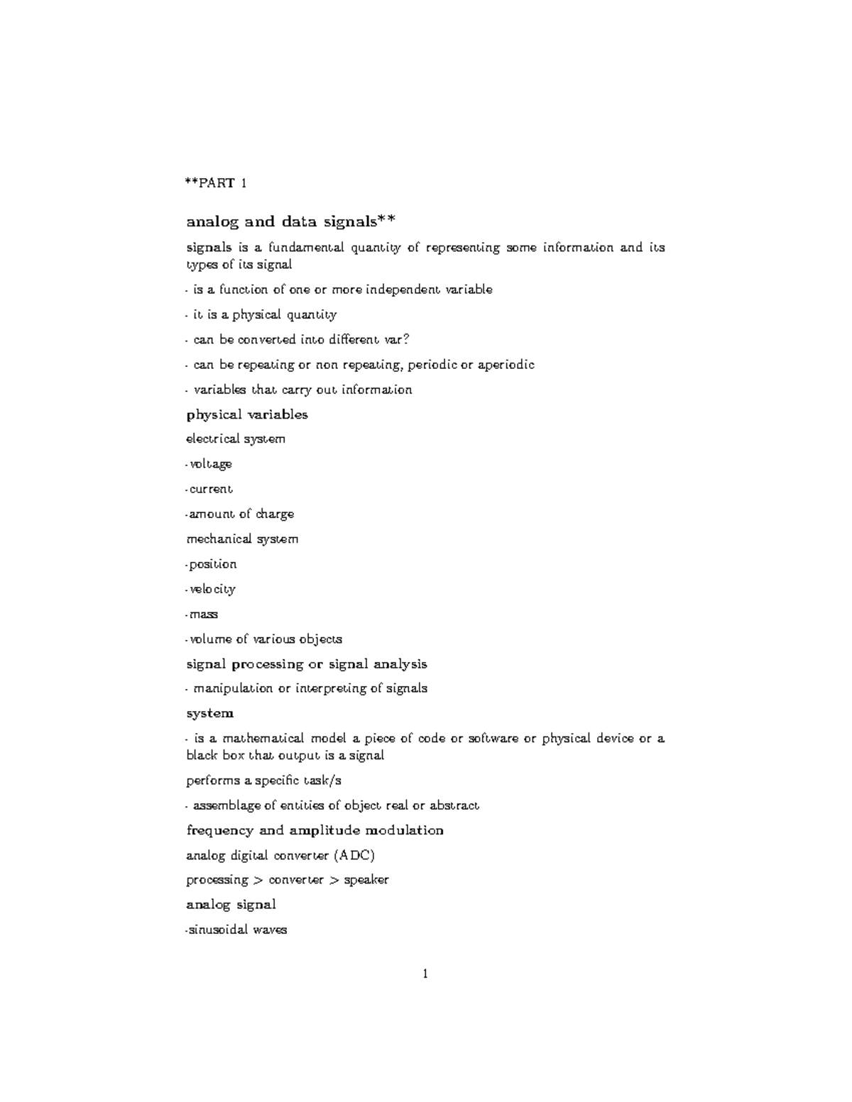 Analog and Digital Signals: Key Concepts and Examples (FOMSAS) - Studocu