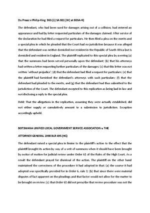 Unity DOW CASE - Law case - ATTORNEY-GENERAL v. DOW 1992 BLR 119 (CA ...