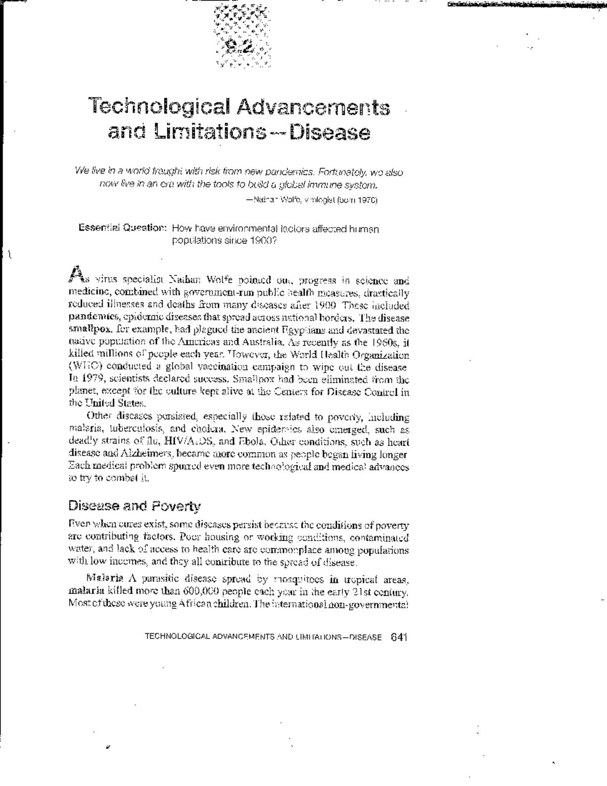 9.2 Technological Advancements and Limitations in Disease Management ...