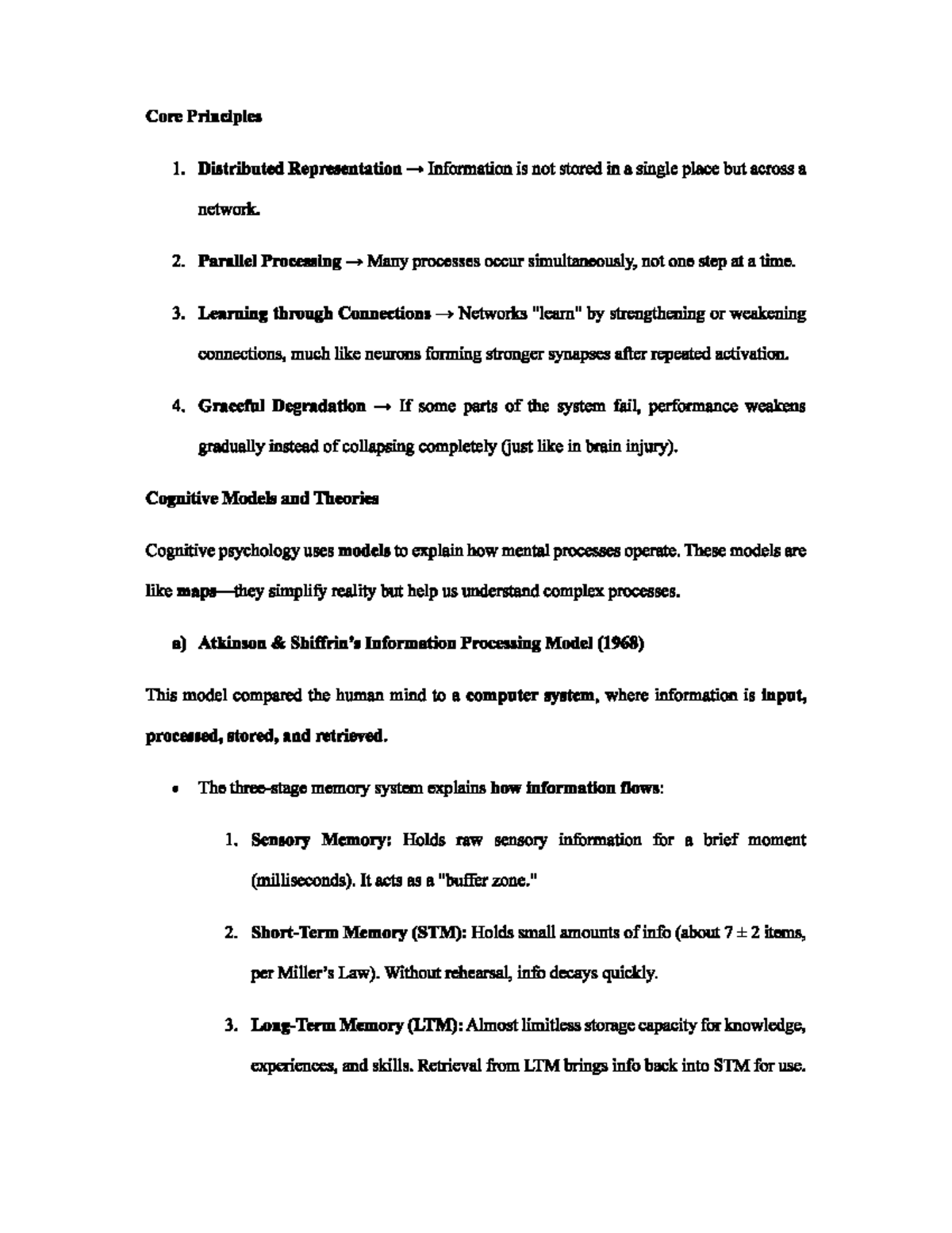 Cognitive Psychology Theories & Applications (Course Code: 4. Cog Psy ...