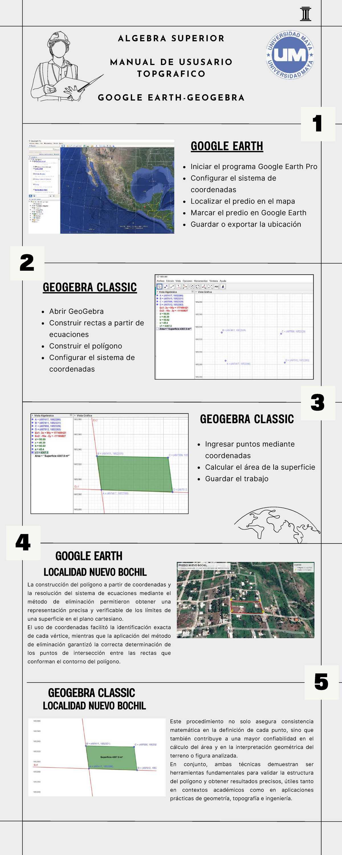 ALGEBRA SUPERIOR: MANUAL DE USUARIO GOOGLE EARTH Y GEOGEBRA - Studocu